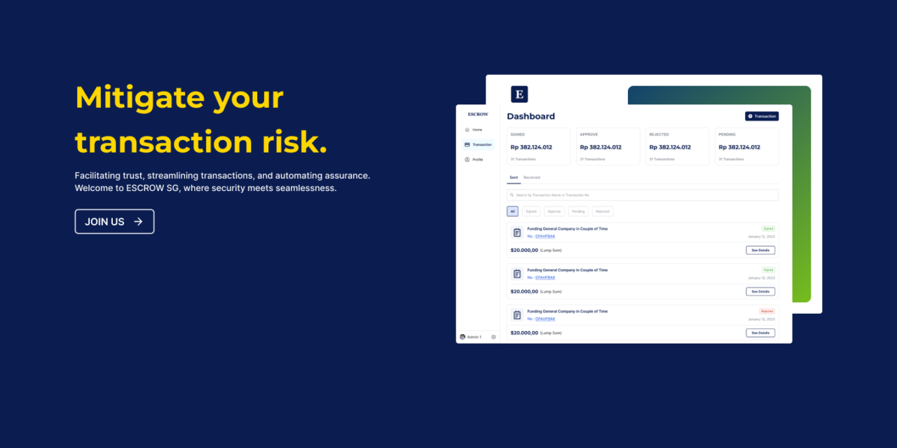 Escrow Platform Development - arnatech.id