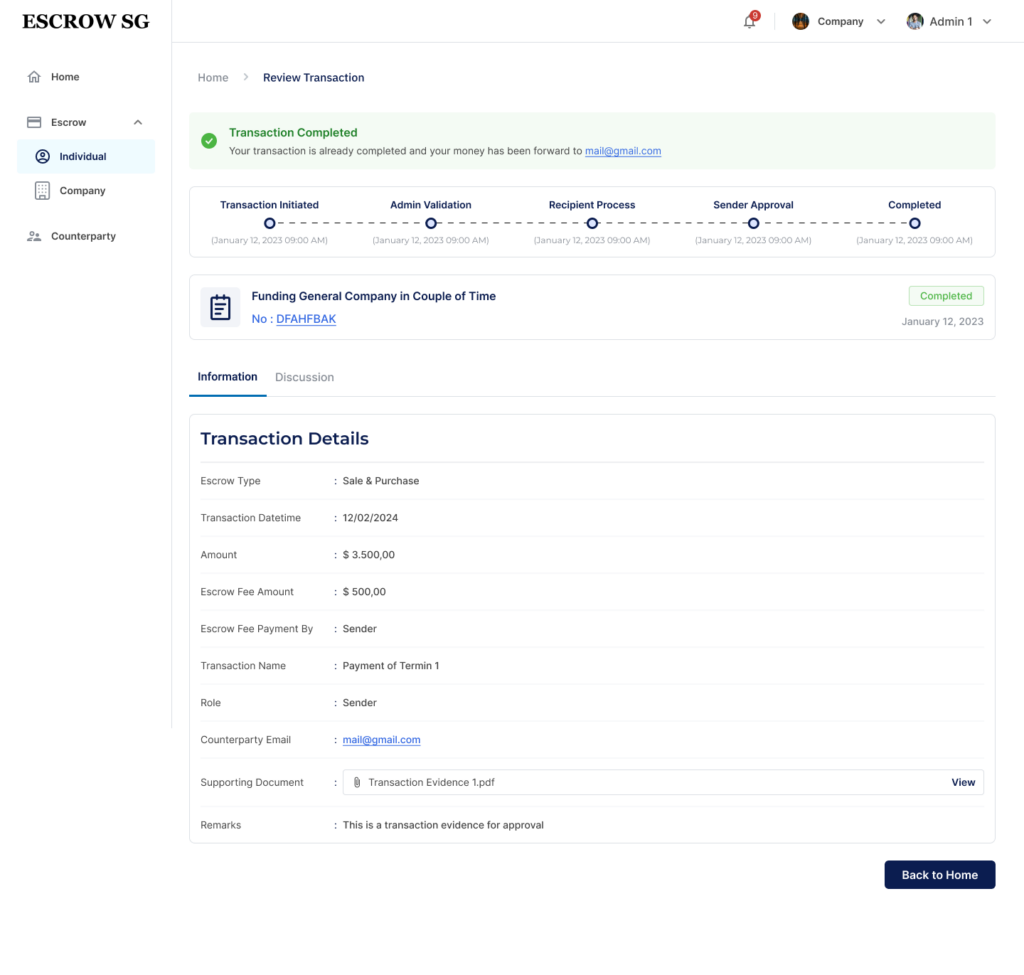 Escrow Platform Development - arnatech.id